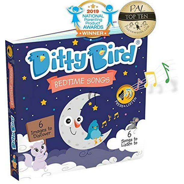 Ditty Bird Interactive Educational Children's Sound Book, Bedtime Songs ...