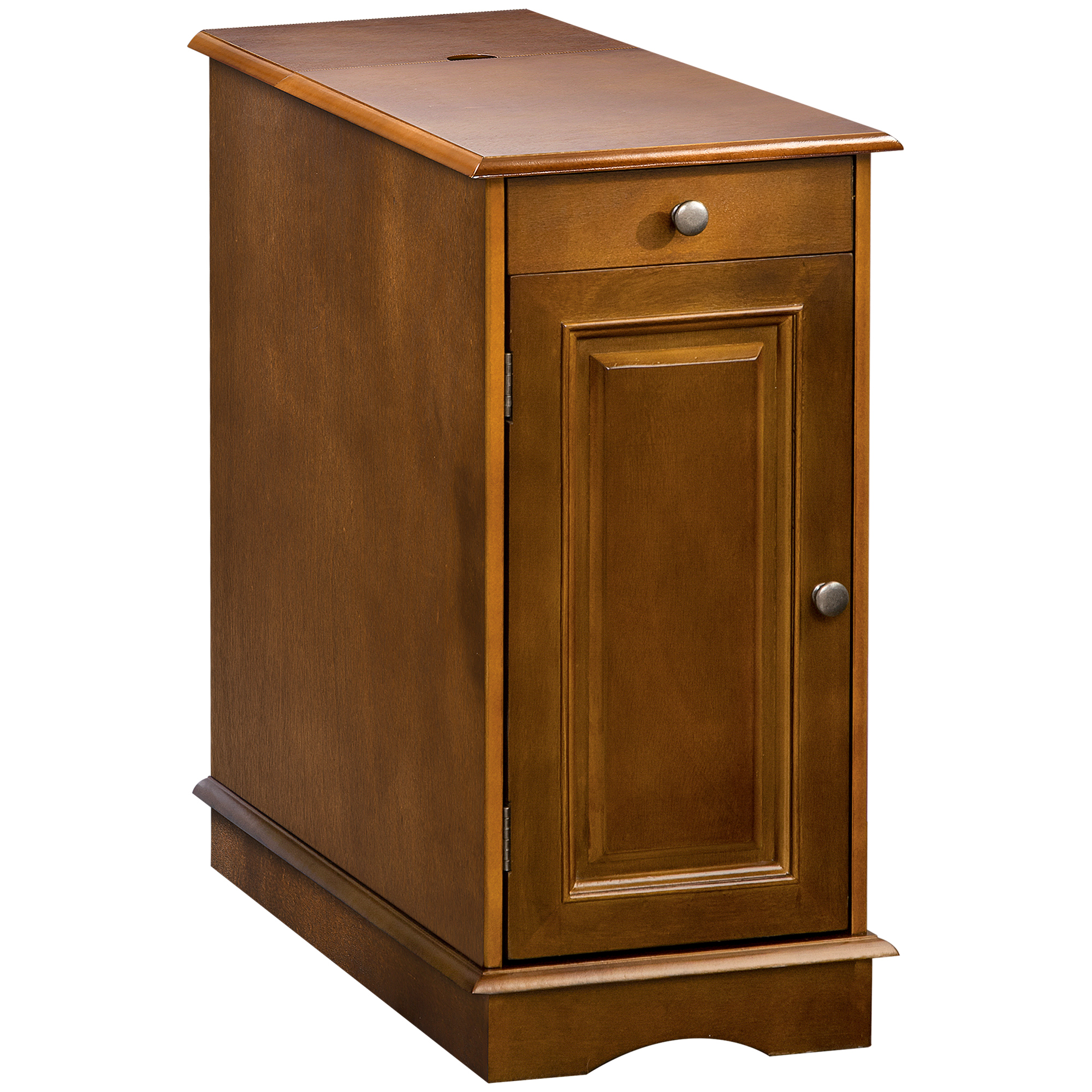 HOMCOM Side Table with Drawer and Cabinet, Espresso - Walmart.com