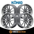 1 Konig 18x8 5X4.50 +45 37O Oversteer Opal Wheel Rim - Walmart.com