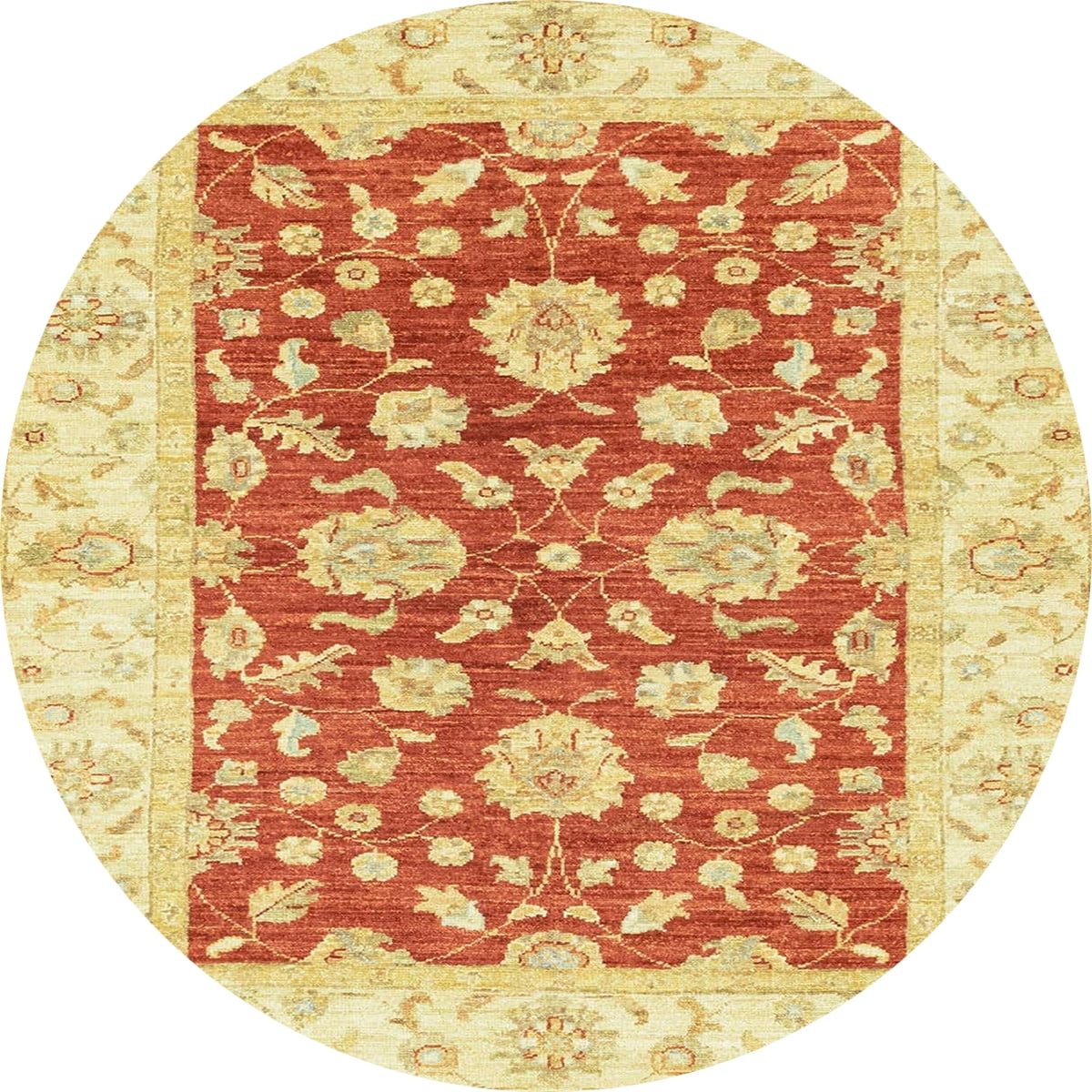Ahgly Company Indoor Round Abstract Mustard Yellow Oriental Area Rugs ...