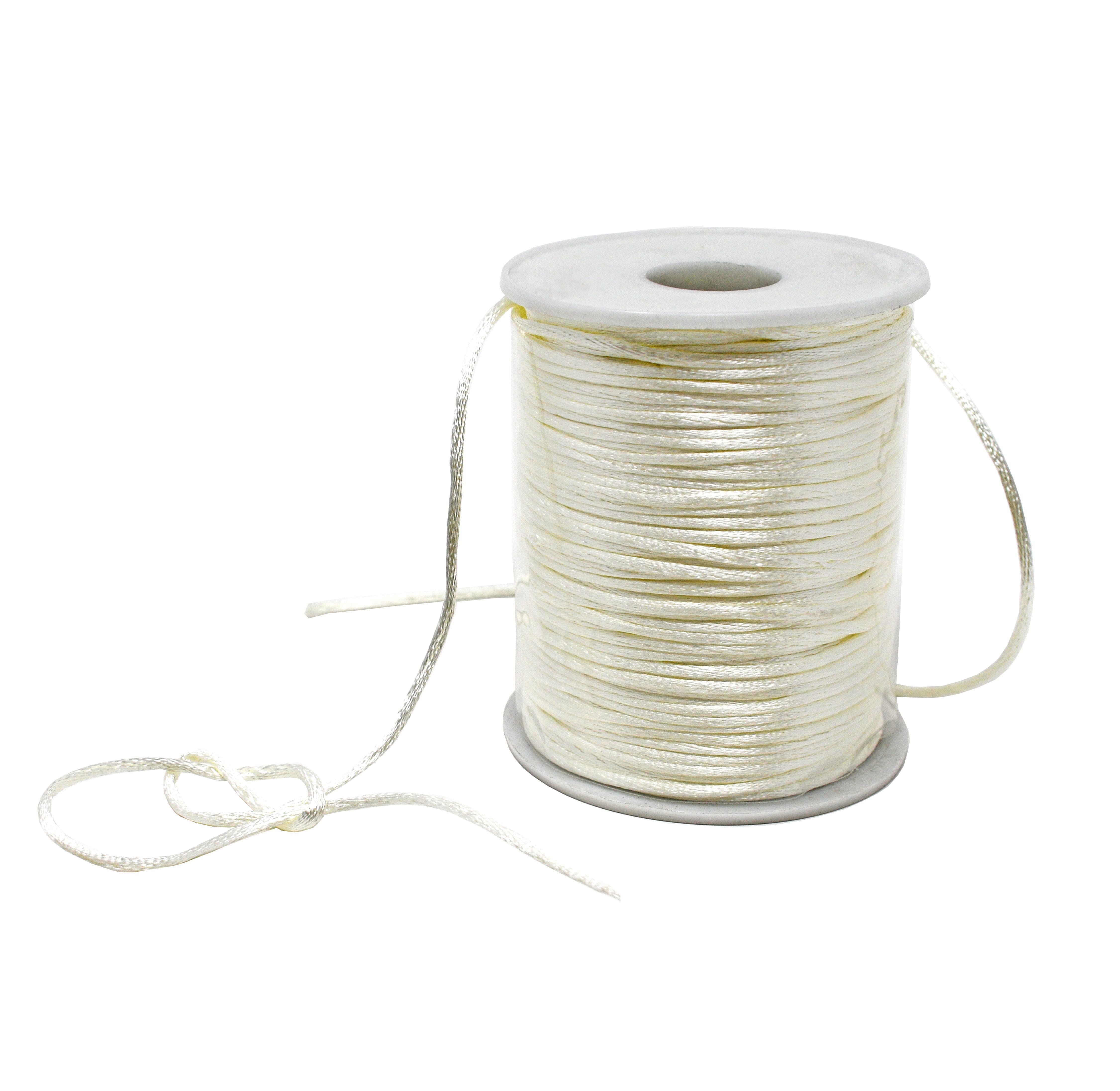 Craft And Party- 2mm x 100 yards Satin Rattail Cord Shamballa Nylon ...