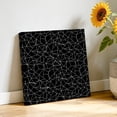 Abstract Lines Canvas Wall Art for Living Room, Geometric Black ...