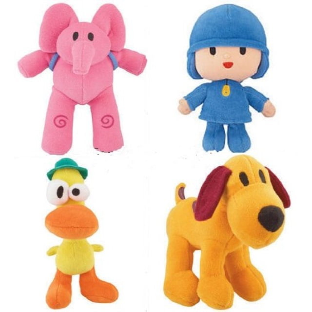 pocoyo & friends mini plush doll figure set of 4 - pocoyo, pato, loula ...