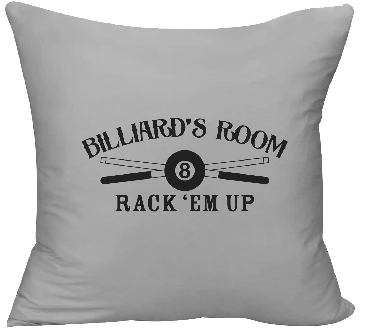 Billiards room rack 'em up crossed cue sticks eight ball Decorative ...