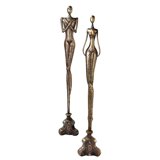 Design Toscano Thin Man and Woman Surrealist Avant-Garde Modern Statues ...