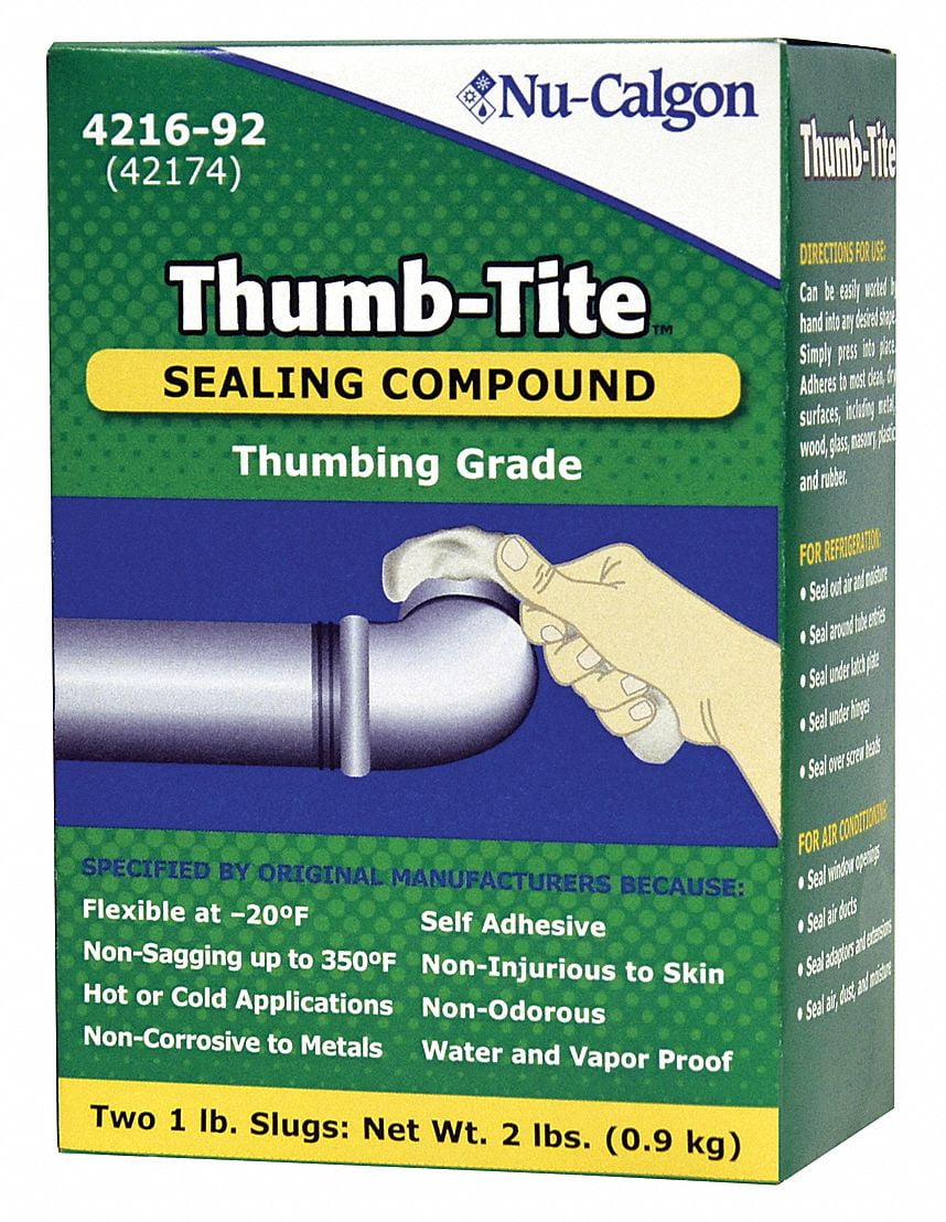 Nu-Calgon Caulking Compound,White,Thumb-Tite 4216-92 - Walmart.com