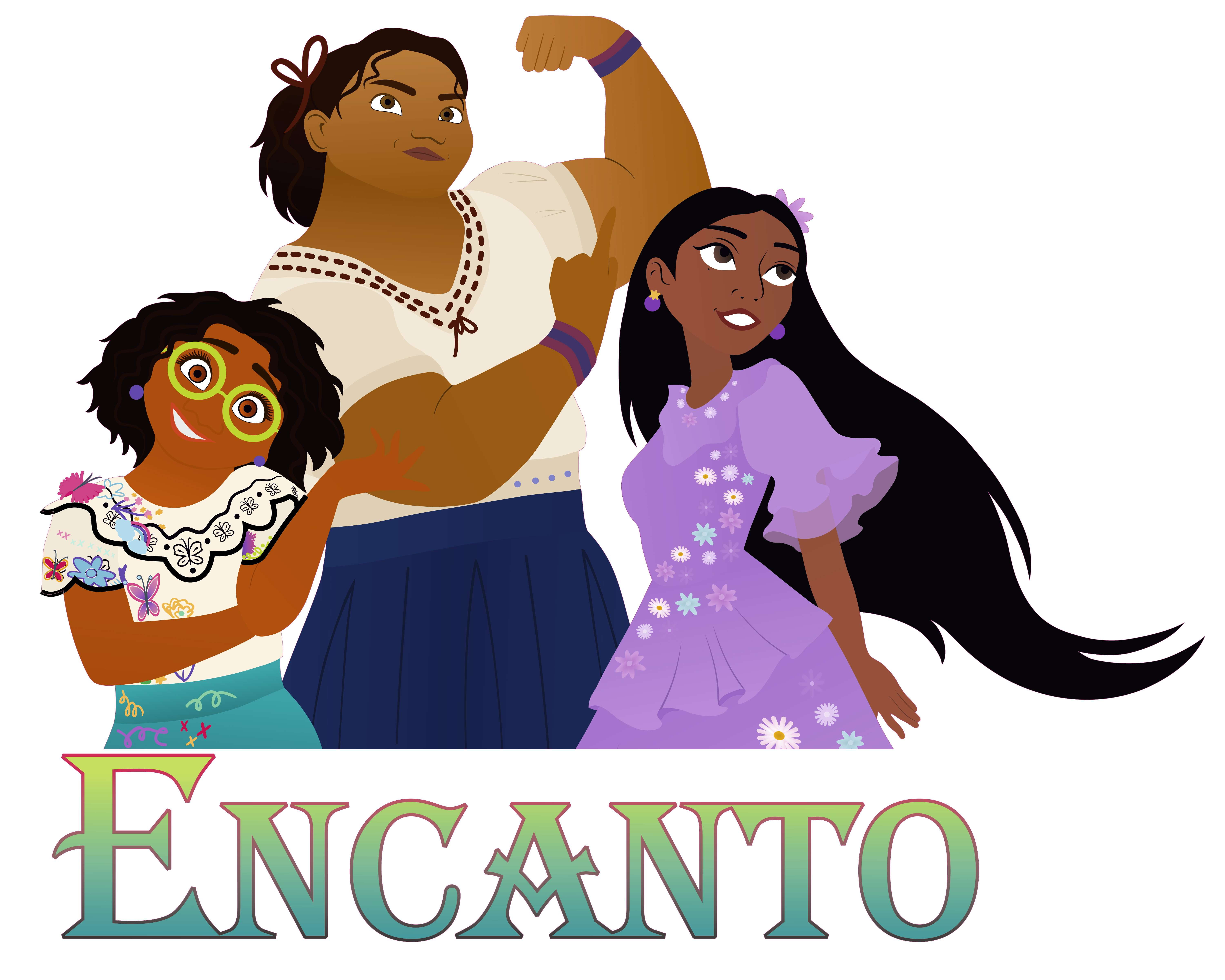 Musical Movie Encanto Three Sisters Character Roster Design with Power ...
