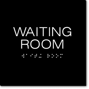 Waiting Room Sign-Black / White (4 Units) - Walmart.com
