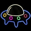 16" LED Neon Style Spaceship Wall Sign - Walmart.com