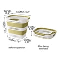 HAJAGP Foldable Plastic Laundry Basket Army Green Large Capacity ...