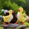 Artistic Ducks Statue Lovely Ducks Sculpture Sturdy Resin Figurine ...