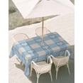 Blue Plaid Table Cloth Rectangle Outdoor Tablecloth, Country Cute Love ...
