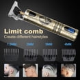 Professional Hair Clippers for Men, Cordless Rechargeable Beard Trimmer ...