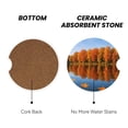 2pcs Ceramic Car Coasters Standard Size With Cork Base And Removal ...