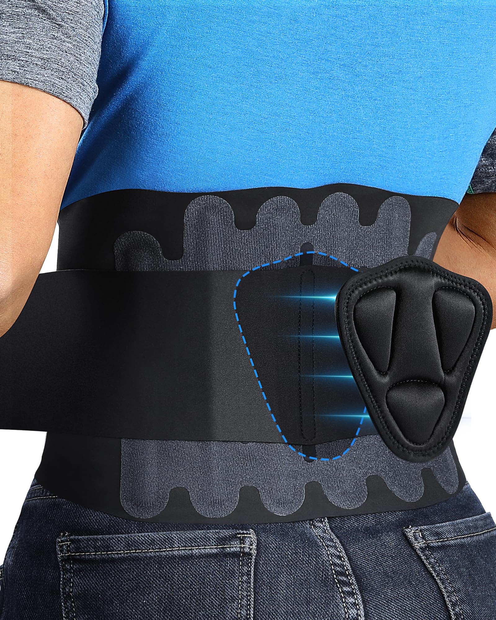 Soporte ortopédico Fitomo ultrafino de 0,5 mm con almohadilla lumbar 3D ...