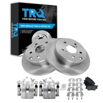 TRQ Front Brake Pad & Rotor Kit Brake Caliper Brake Pads Brake Rotor ...