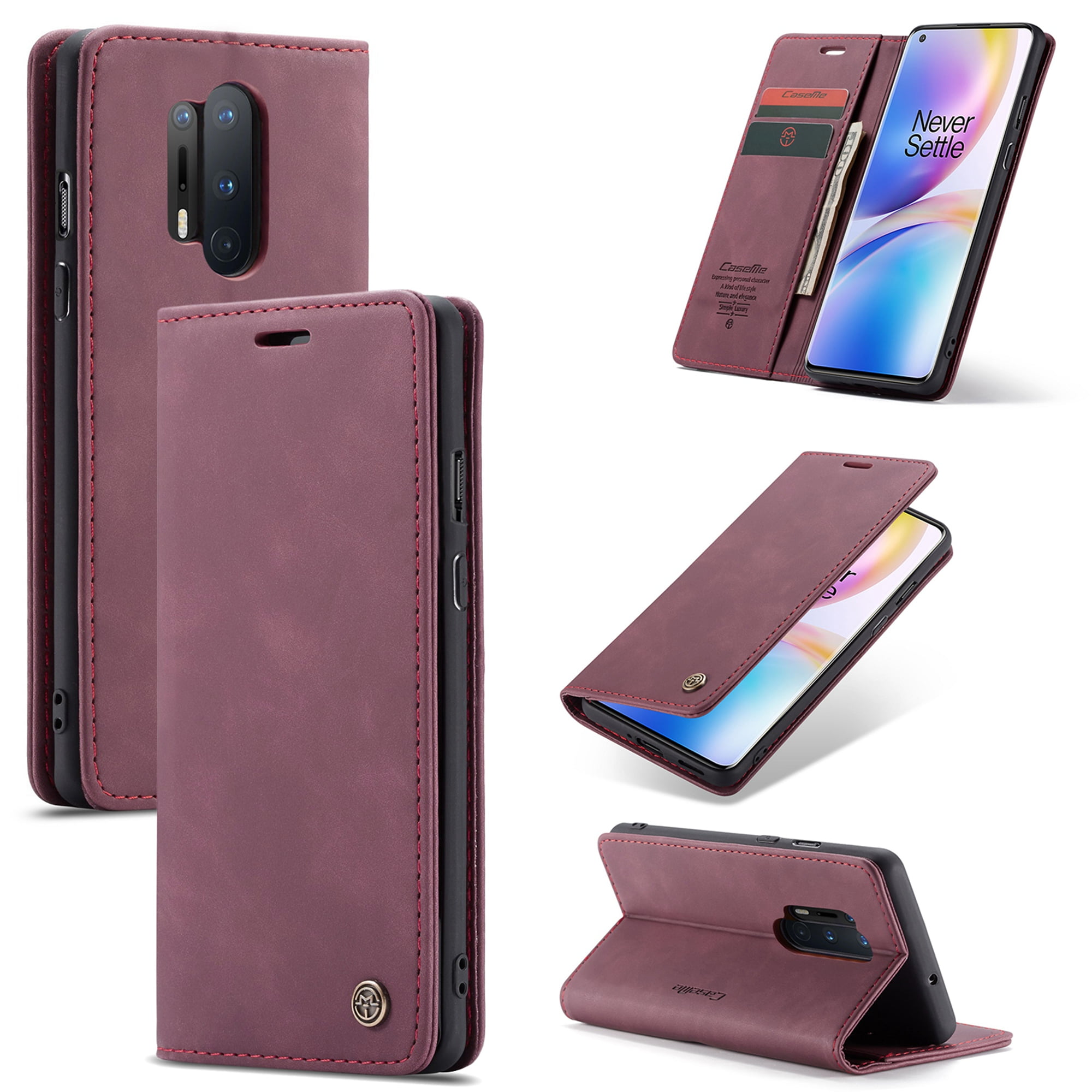 Dteck Wallet Case For OnePlus 8 Pro, Premium PU Leather Wallet case ...
