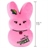 Peeps Pink Emo Bunny, Soft Plush Easter Toy with Love Punk Theme, 16 ...