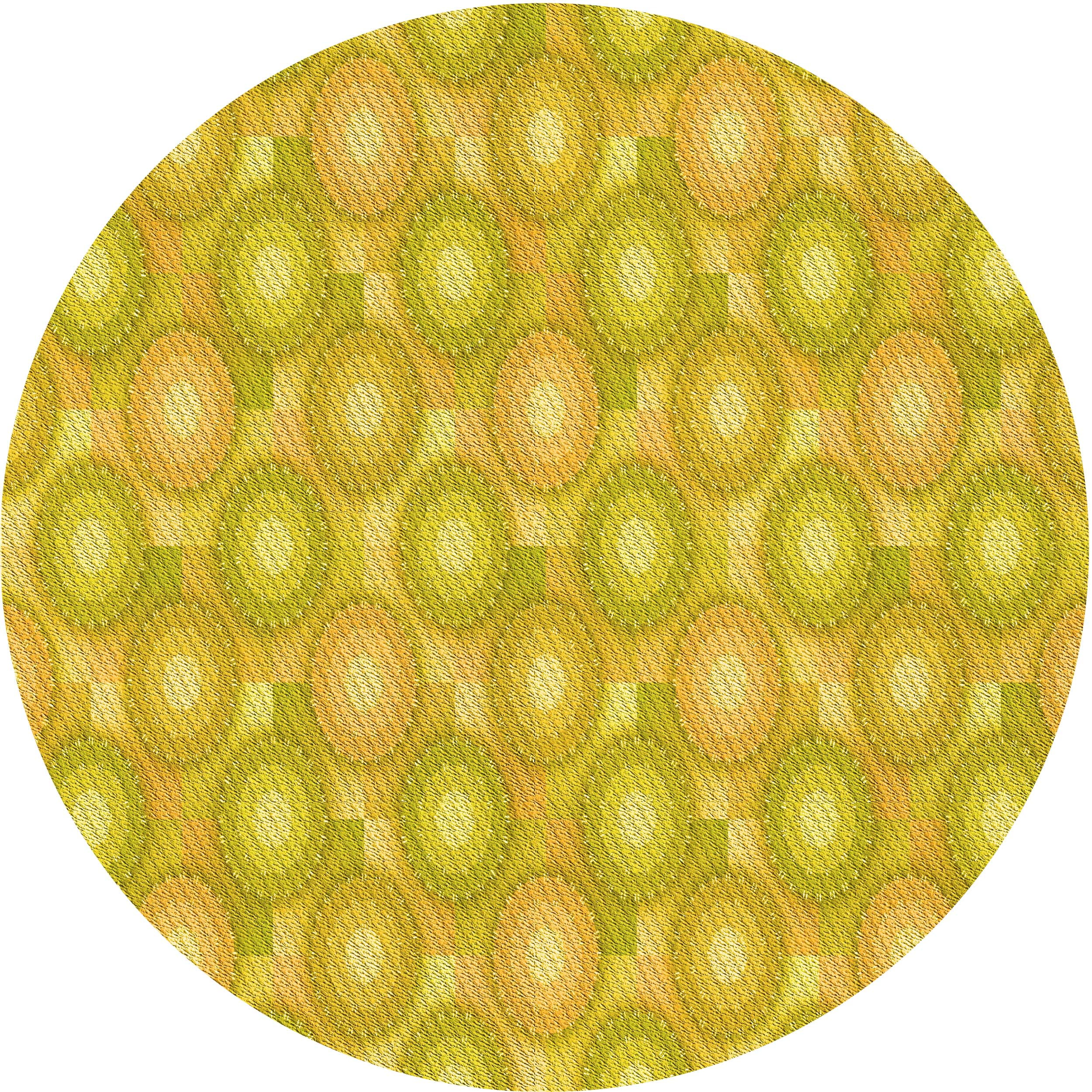 Ahgly Company Indoor Round Patterned Rubber Ducky Yellow Area Rugs, 8 ...