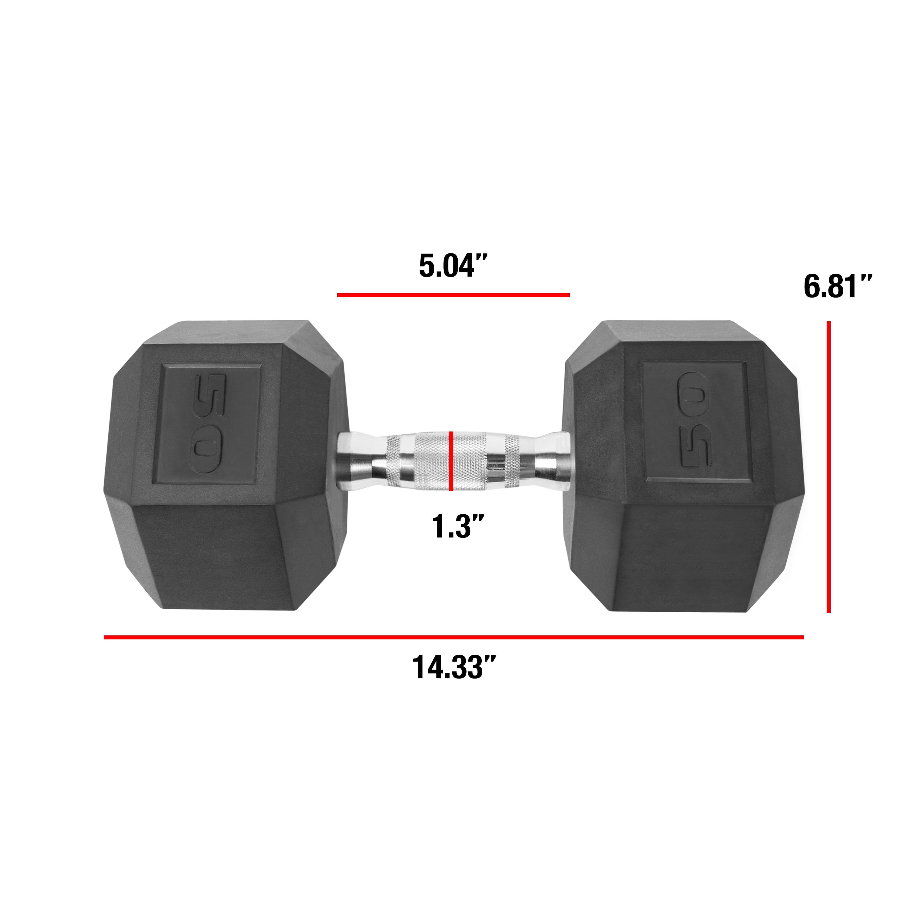 50lb Coated Dumbbell, Pair - Walmart.com