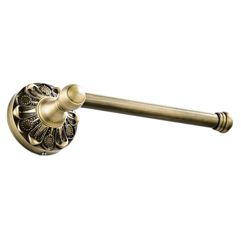 Gold Finish Toilet Roll Paper Rail Holder Wall Mounted Brass Material ...