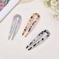3Pcs 3 Colors Cellulose Acetate(Resin) Hair Forks U-shaped Mixed Color ...