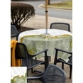 Green Gold Marble Square Outdoor Tablecloth with Umbrella Hole Abstract ...