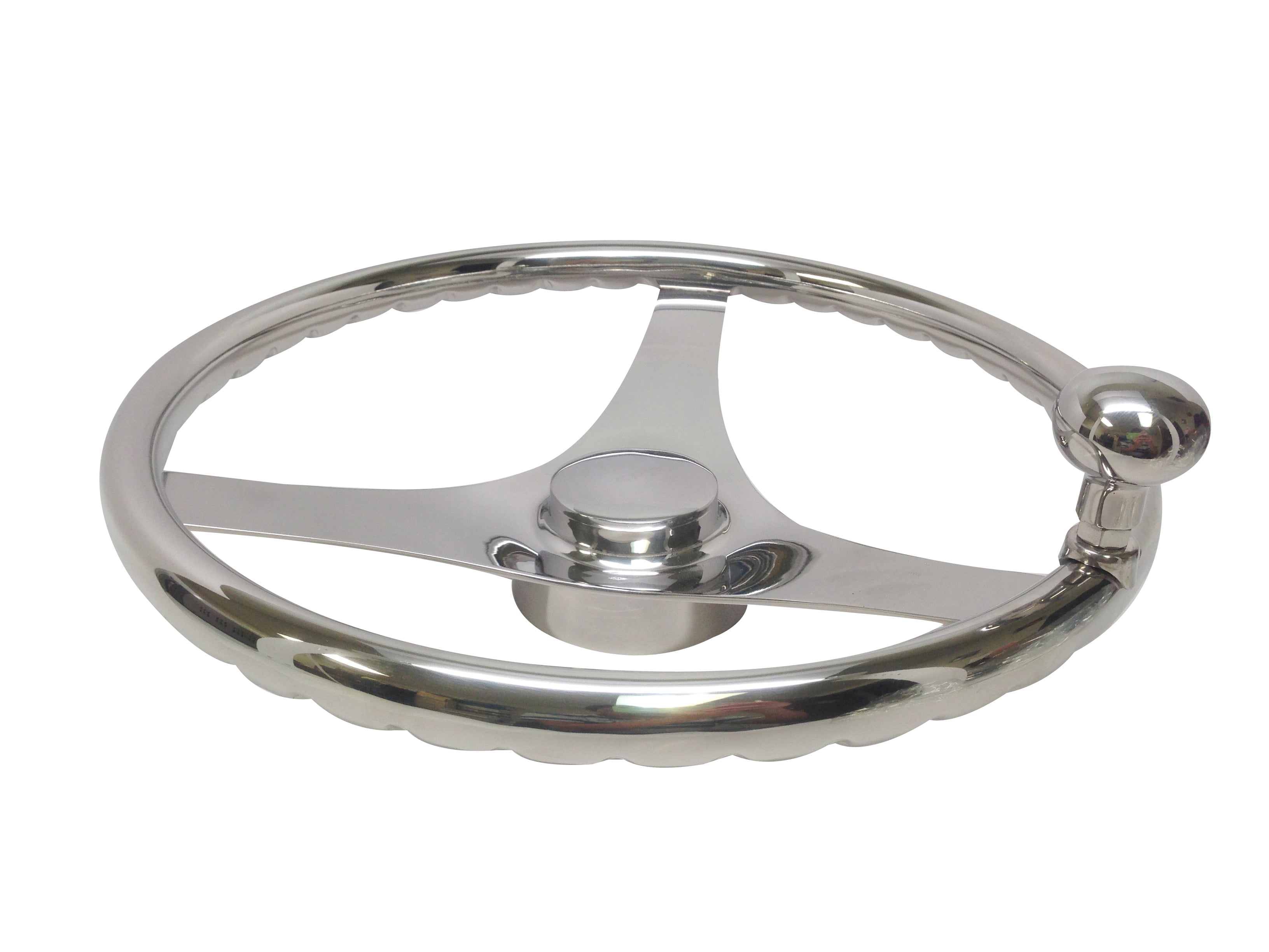 Pactrade Marine Boat 3 Spoke SS Sports Steering Wheel Turning Knob ...