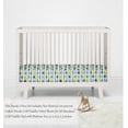 Bacati Aqua, Lime & Grey Mini Elephants Crib Fitted Sheets 2 ct Package ...