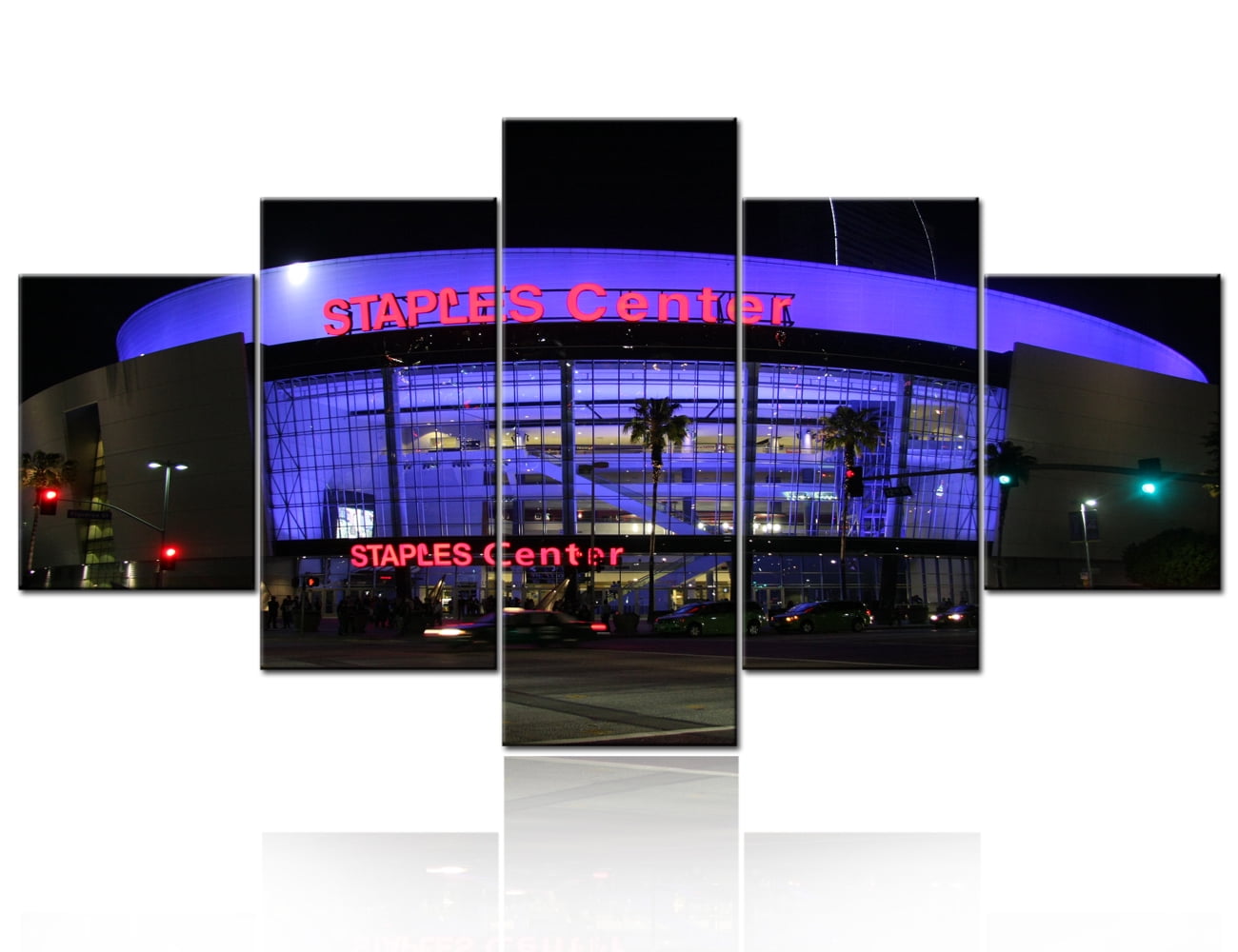 TISHIRON 5PCS Framed Canvas Wall Art Set,60"x32" Los Angeles Staples ...