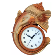 Yosemite Home Decor Large Gilded Round Metal Gear Wall Clock in Gold ...