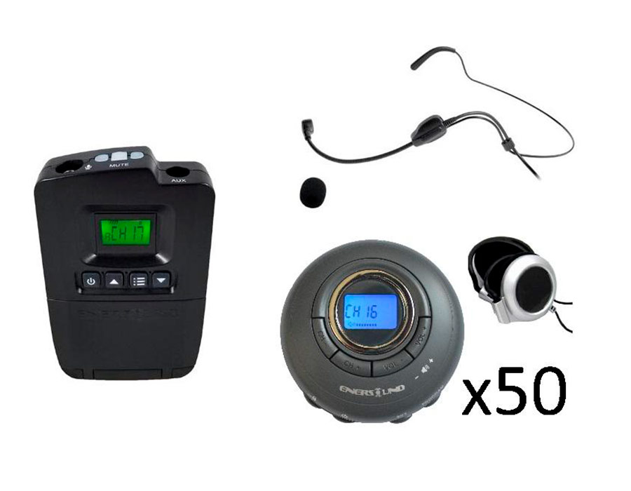 Enersound 50-Person Portable Interpretation and Tour Guide System - US ...