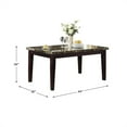 Lexicon Faux Marble and Wood Dining Room Table, Espresso, 30"H x 38"W x ...