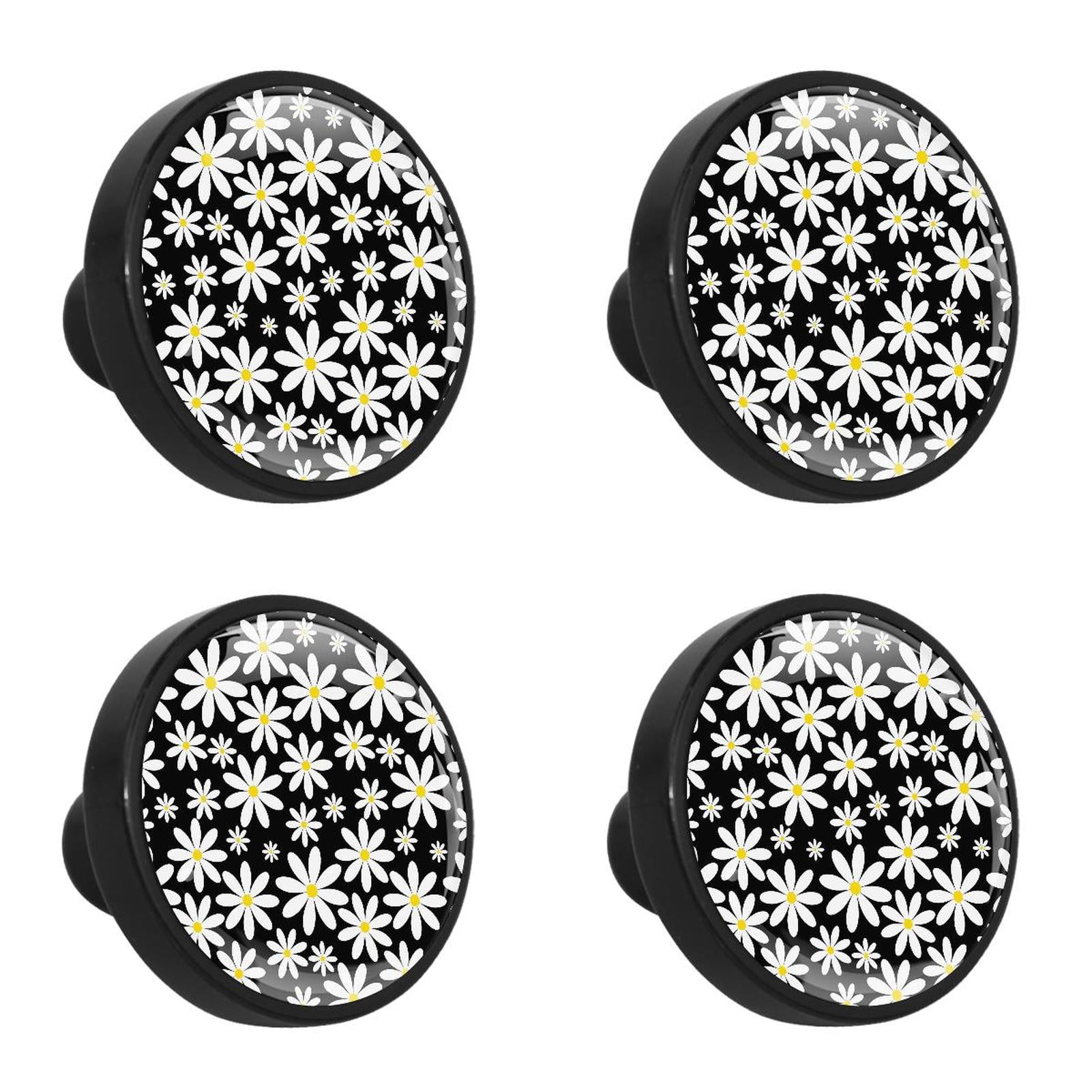 4 Pcs Seamless Daisy Knobs for Kitchen Cabinet Cupboard Dresser ...