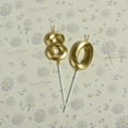 80th Anniversary Candles, Gold Number 80 Topper for Birthday Cake ...