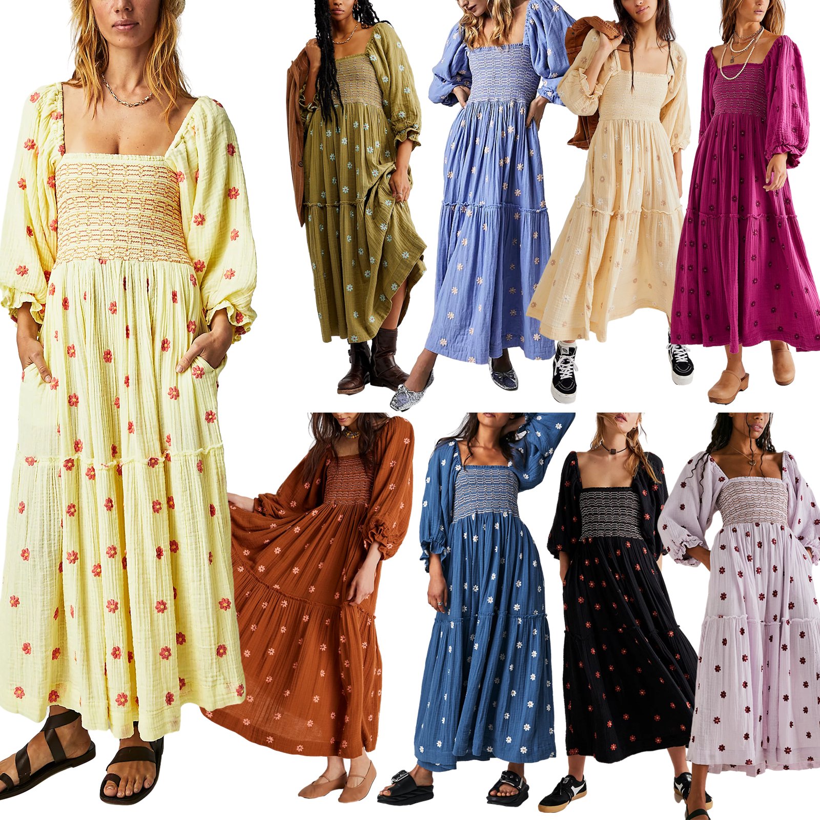 Click here for Wifornt Women Long Dress  Long Sleeve Dress Square... prices