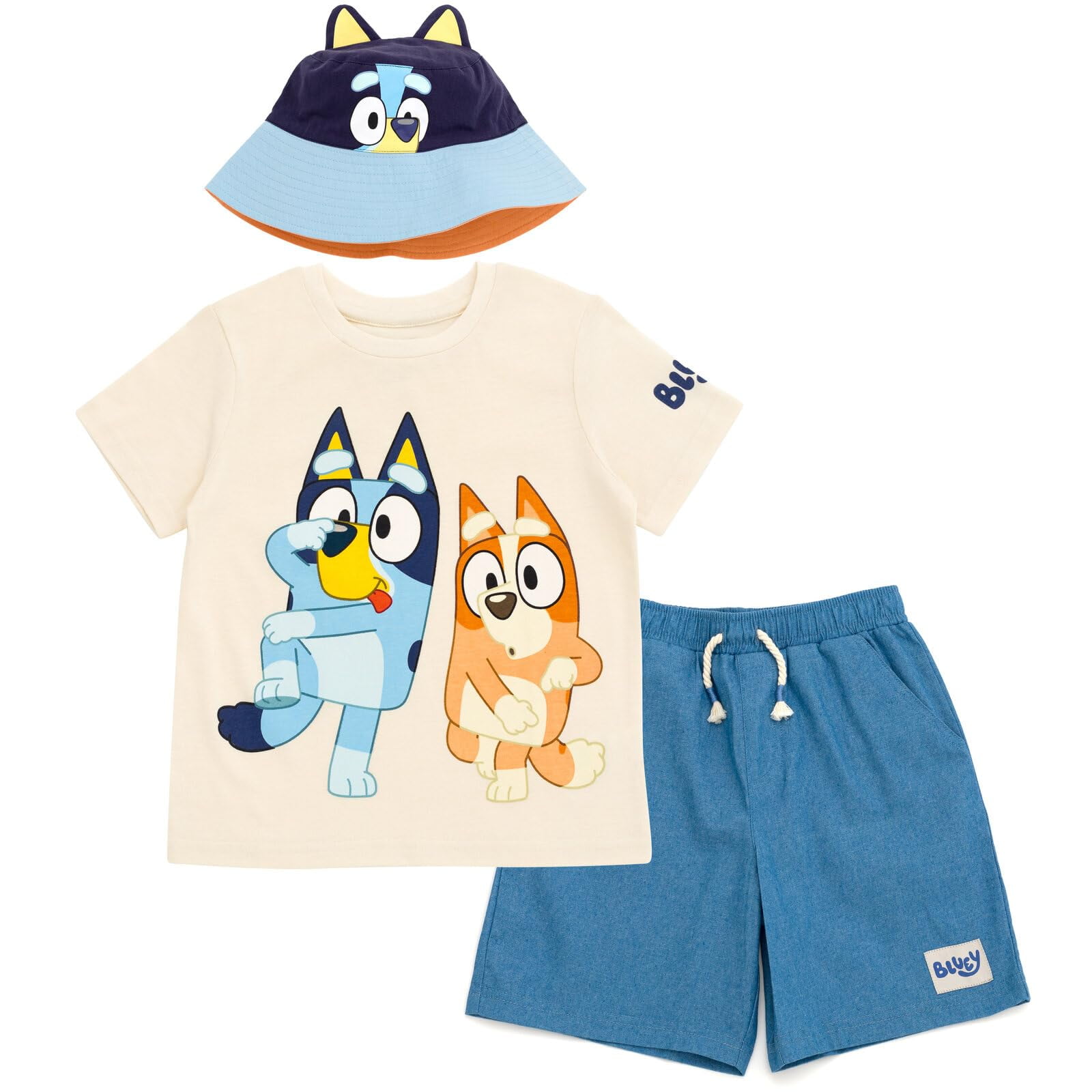 Set de camiseta Bluey Bingo para niños pequeños con pantalones cortos y ...