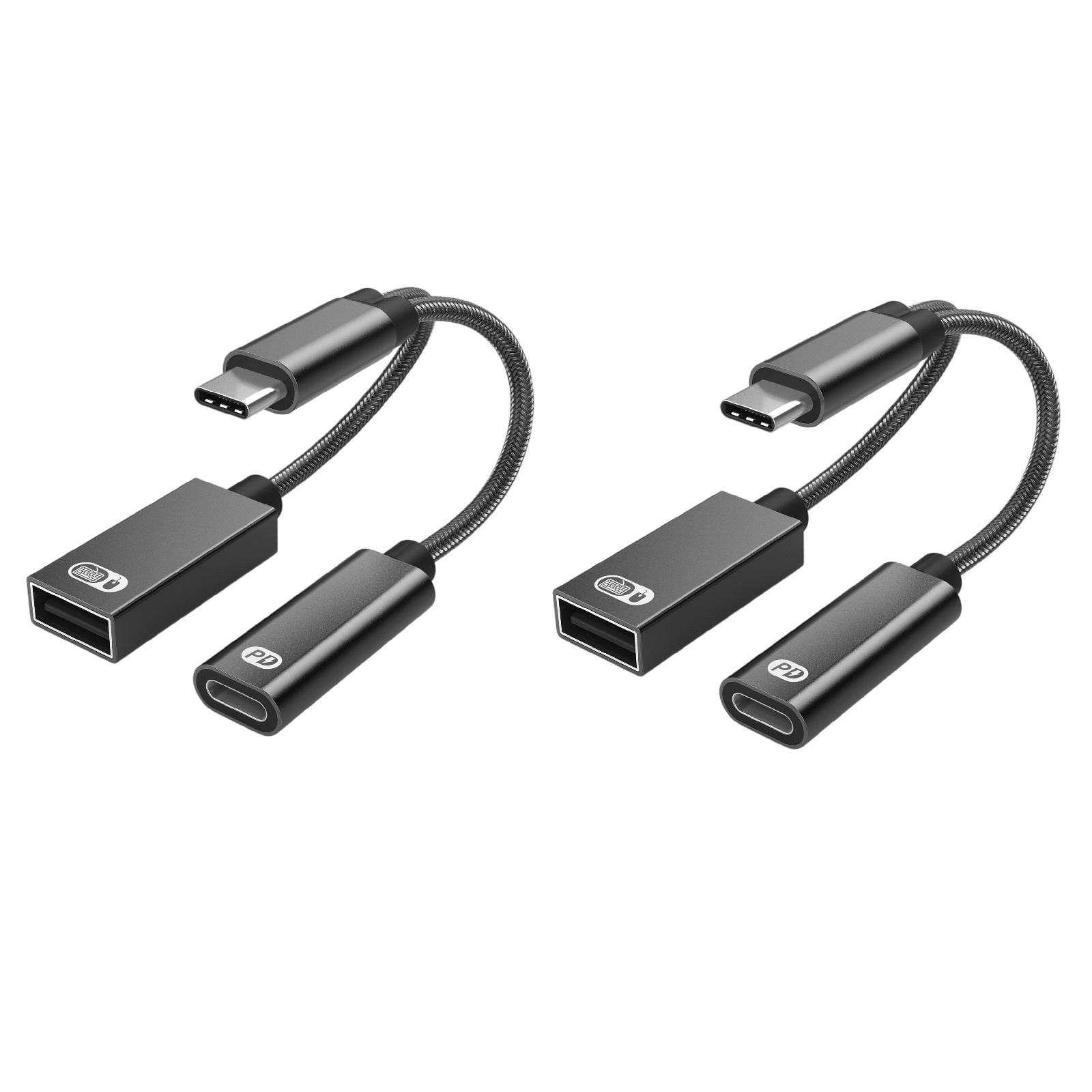 Adaptador USB C OTG Hugo Cable Trenzado 60W Negro | Walmart en línea