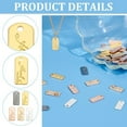 50Pcs Rectangle Handmade Stamping Tag Pendant 5 Colors Alloy Stamping ...