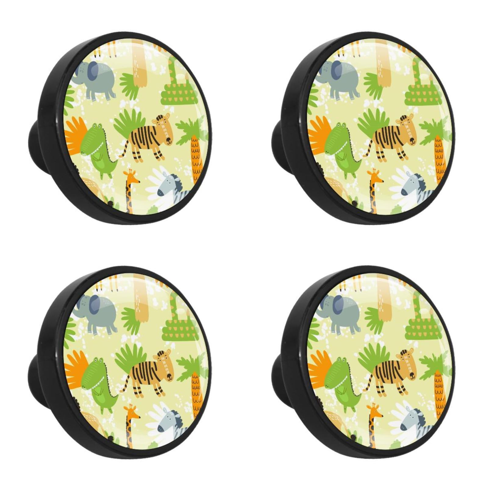 4 Pcs Forest Cartoon Animals Knobs for Kitchen Cabinet Cupboard Dresser ...