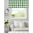 Curtain Valance for Windows,Spring Green White Plaid Kitchen Valances ...
