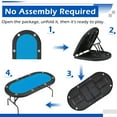 Homhum Upgraded Foldable Oval Poker Table for 8 Players w/Storage Bag ...
