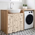 Bull Skull Cabinet Curtains 35"W x 35"L, Western Brown Longhorn Cactus ...