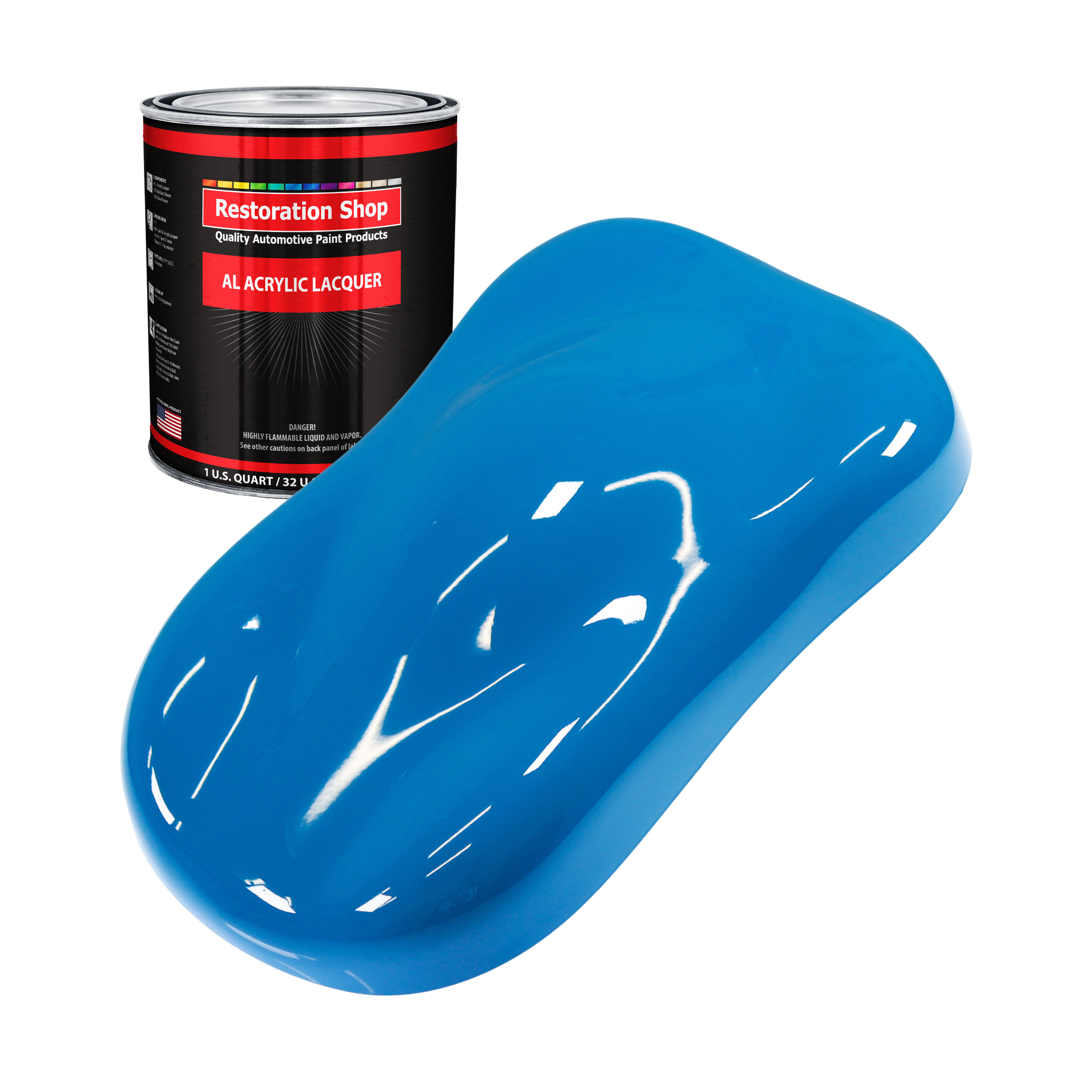 Restoration Shop - Speed Blue Acrylic Lacquer Auto Paint - Quart Paint ...