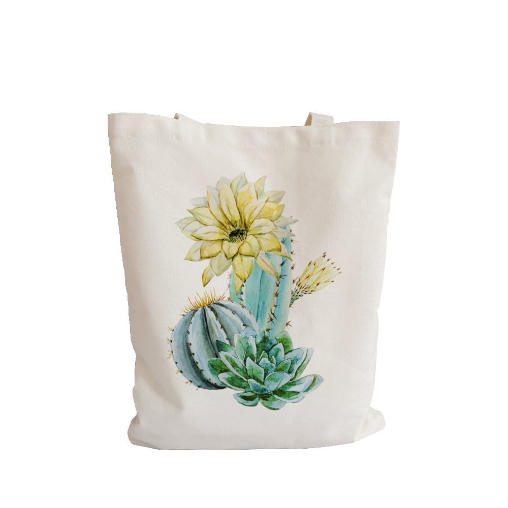 Cactus Nature Tote Bag Canvas Tote Bag Handles for Women Cute Aesthetic ...
