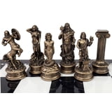 Greek Mythology Olympus Gods Chess Men Set Pewter Bronze Color -NO ...