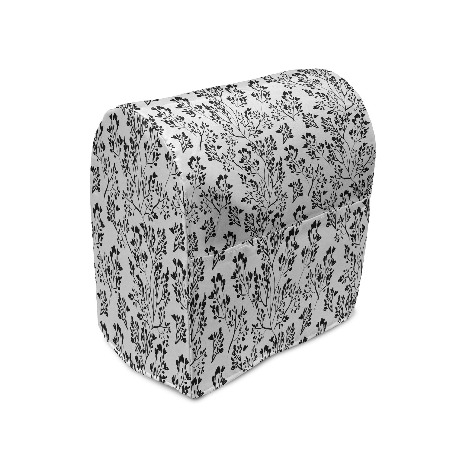 Nature Stand Mixer Cover, Botanical Theme Abstract Achromatic Olive ...