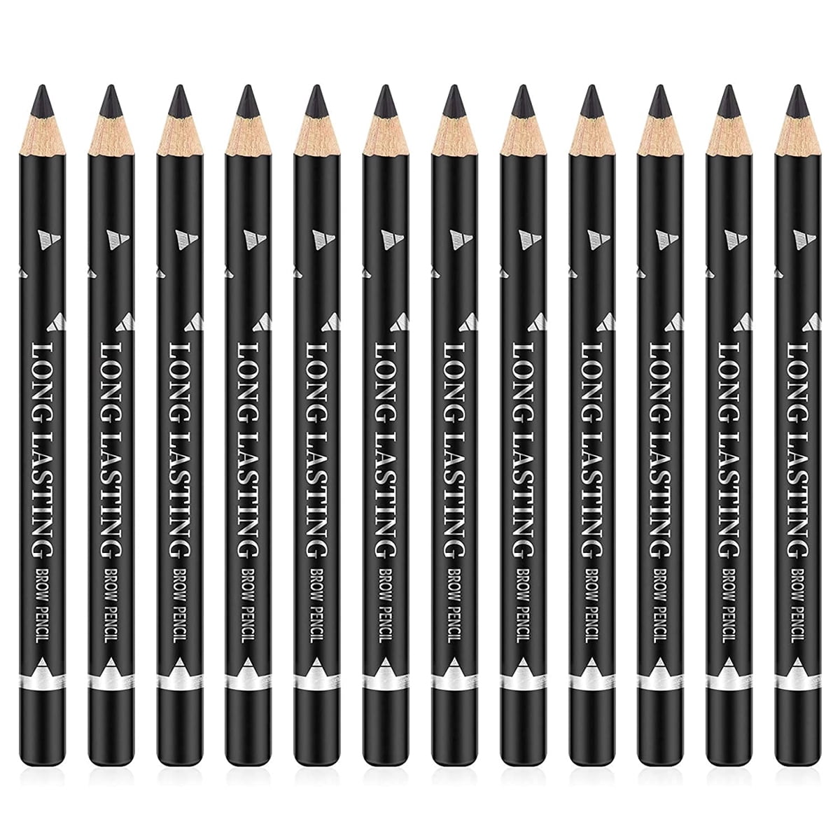 12 PCS Black Eyebrow Eyeliner Pencils Makeup Pen,Waterproof Eye Brow ...
