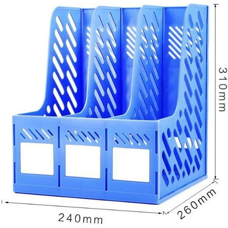 Standing Desk Organizer, Magazine File Rack with 3 Large Compartments ...