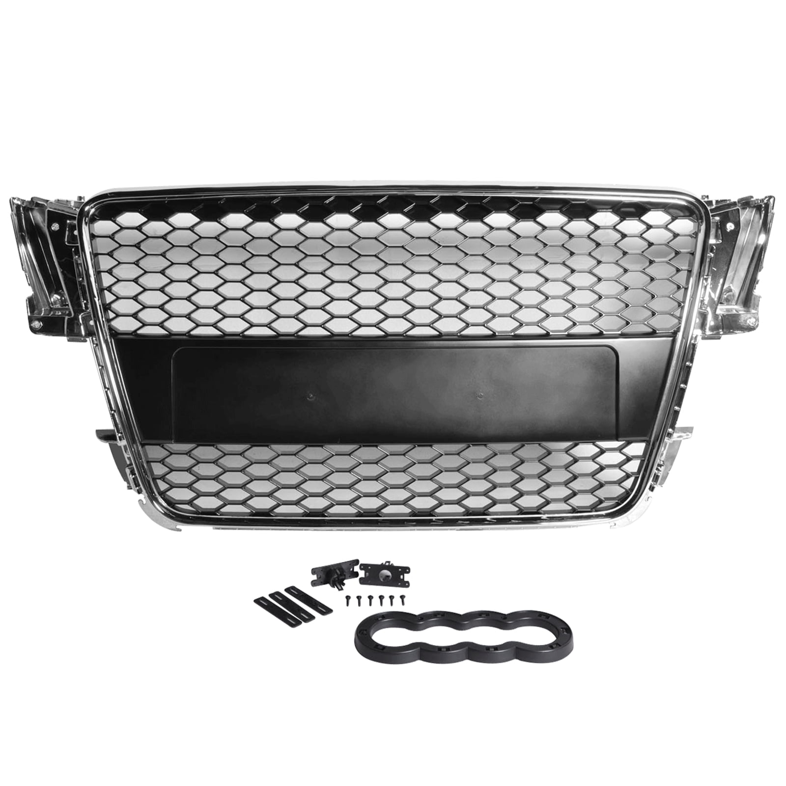 Ikon Motorsports Front Bumper Hood Honeycomb Grille Grill Insert Added ...
